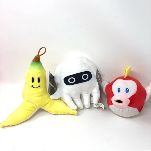 Good Stuff | Toys | Set Of 3 Super Mario Kart Banana Flying Fish Squid ...
